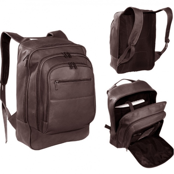 Cape cod Leather | Bags | Unisex Leather Laptop Backpack Light Weight ...